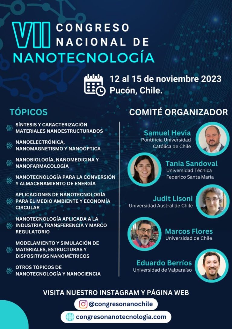 VII CONGRESO NACIONAL DE NANOTECNOLOGÍA del 12 al 15 de noviembre 2023 ...